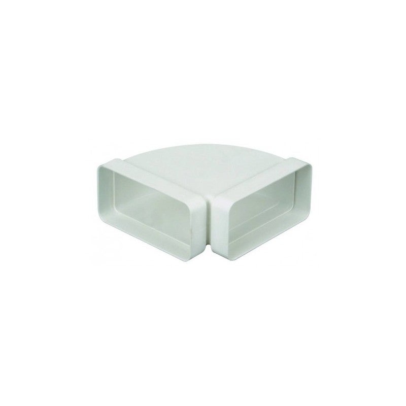 Coude 90° horizontal rectangulaire 55x110 plastique - CH 55x110 ...