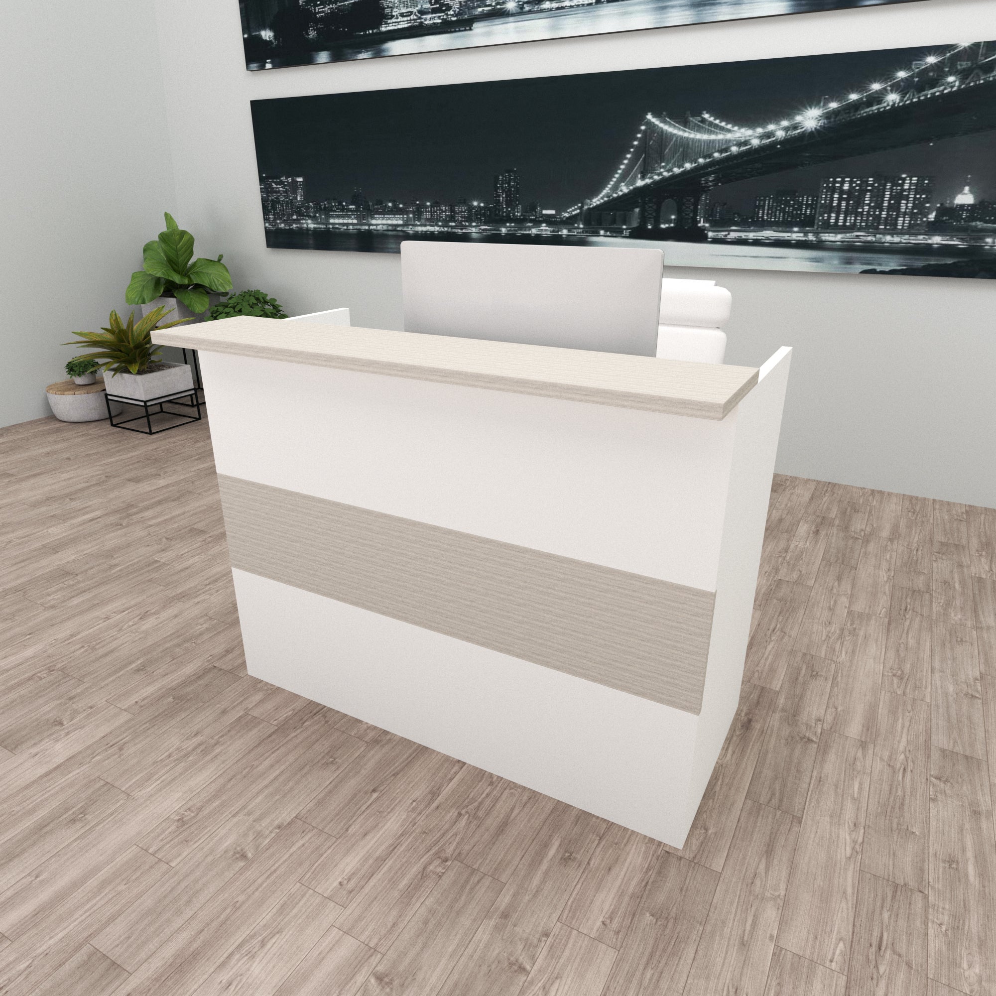 Henor Comptoir Ebro 120x60/75x110 cm Avec table intérieure Idéal pour ...