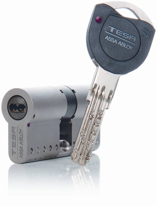 Cilindro de alta seguridad TESA ASSA ABLOY TK100-Latón. 70 mm. 30-40 ...