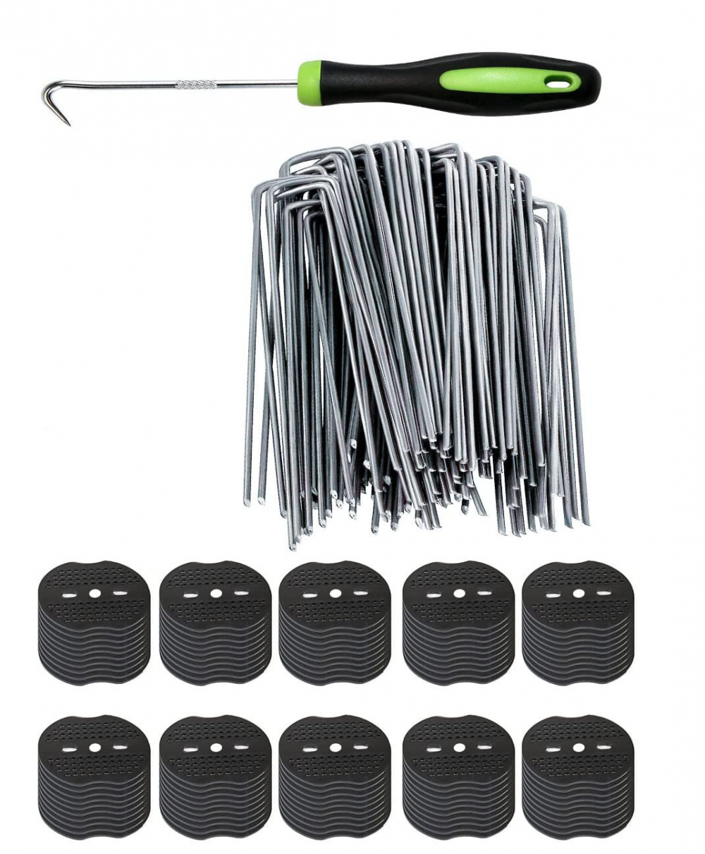 100 picchetti da giardino con 100 rondelle - Picchetti di fissaggio in ...