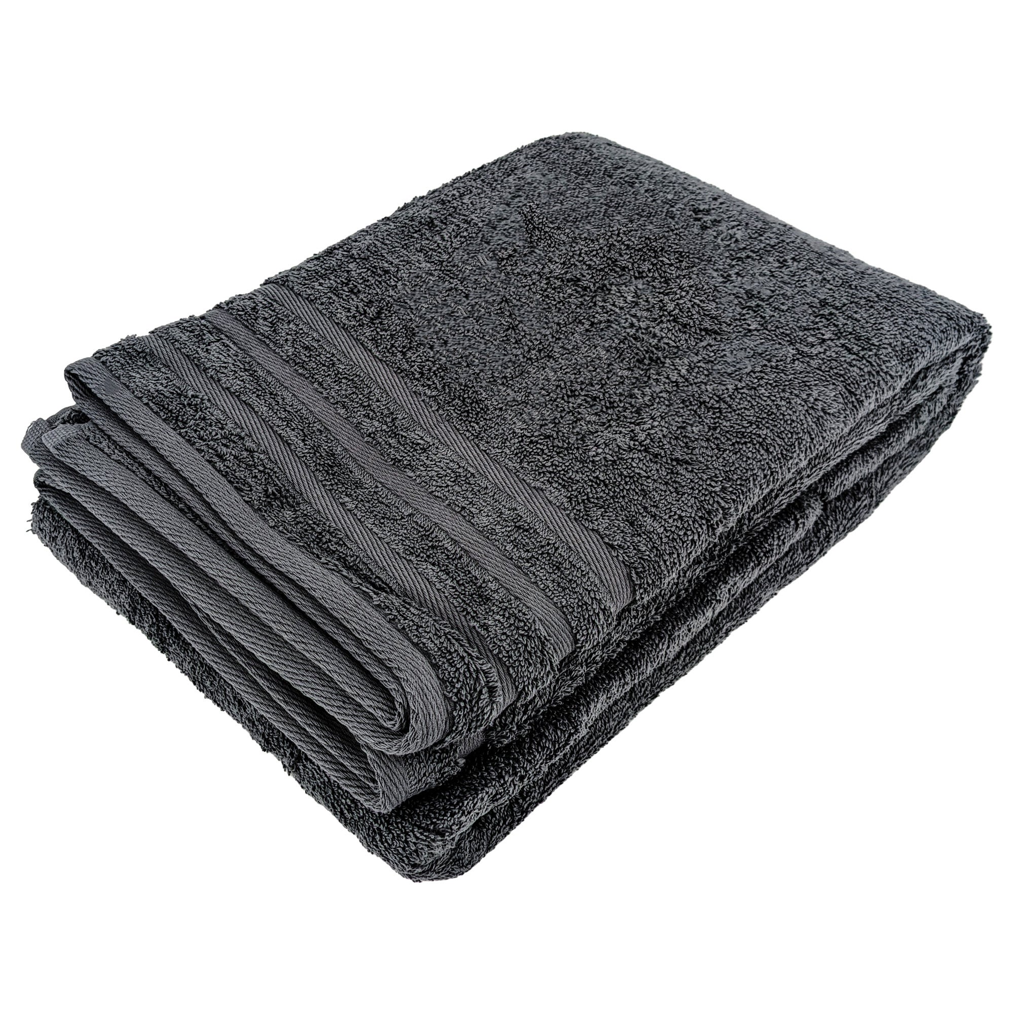 Drap de bain 100x150 cm EFFICIENCE PURE noir Iron | Leroy Merlin