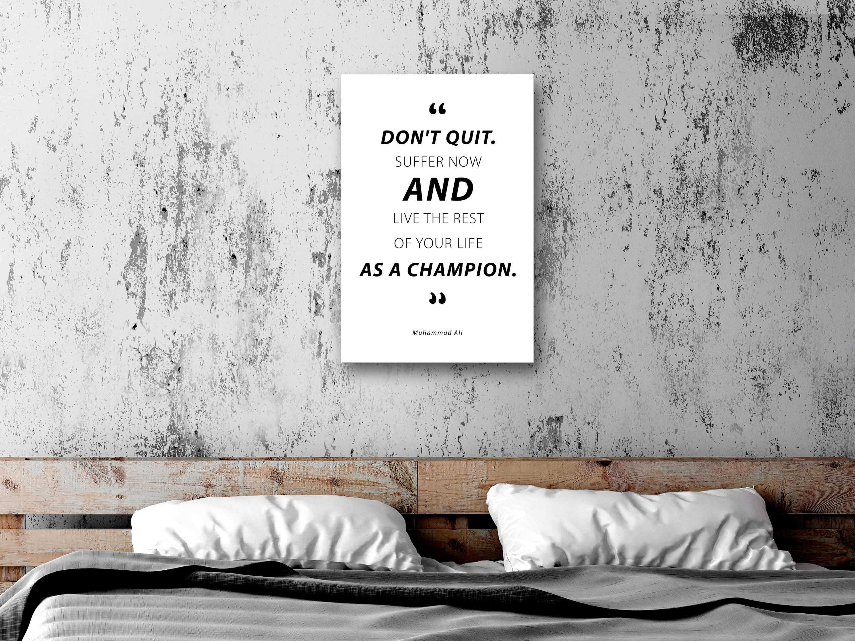 Tableau - Quote - Muhammad Ali (1 Part) Vertical [20x30] | Leroy Merlin