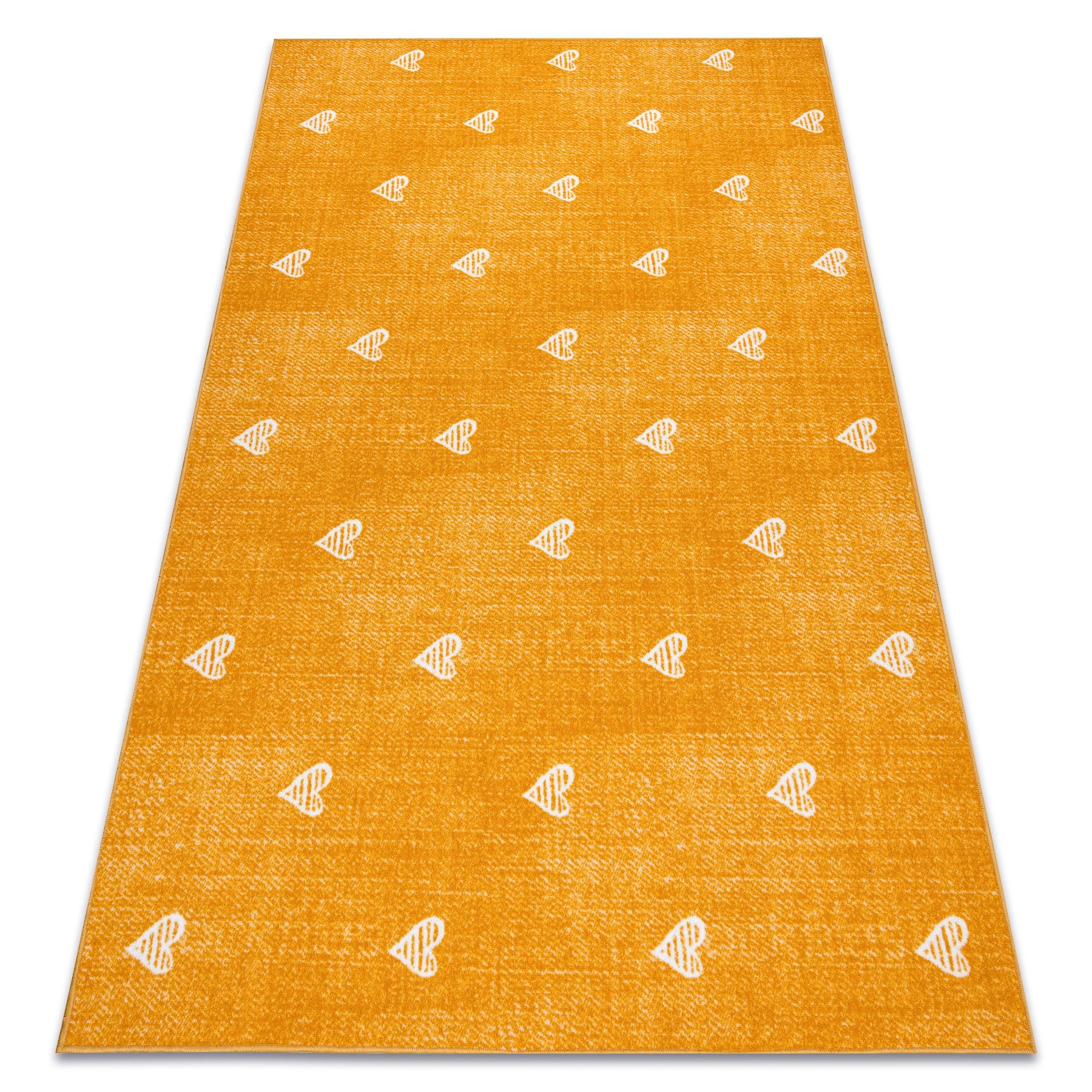 Tapis pour enfants HEARTS Jeans, vintage cœurs - orange 300x500 cm ...