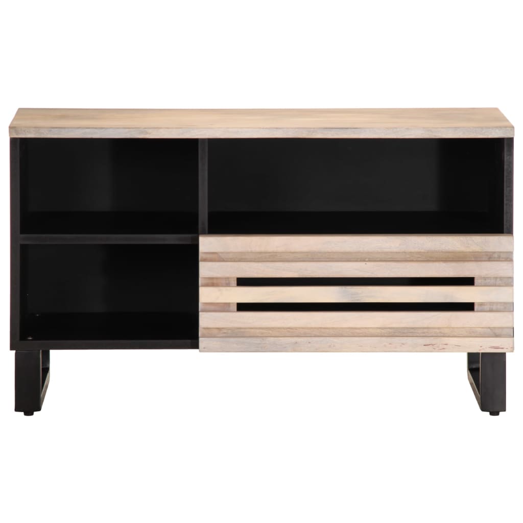Meuble TV，Banc TV Moderne，Meuble de Rangement 80x34x46 cm bois massif ...