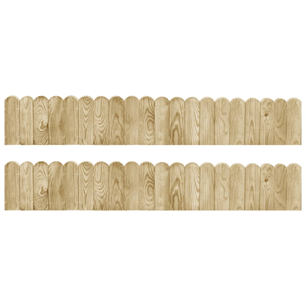 Rollos de borde de jardín 2 uds madera pino impregnada 120 cm vidaXL ...