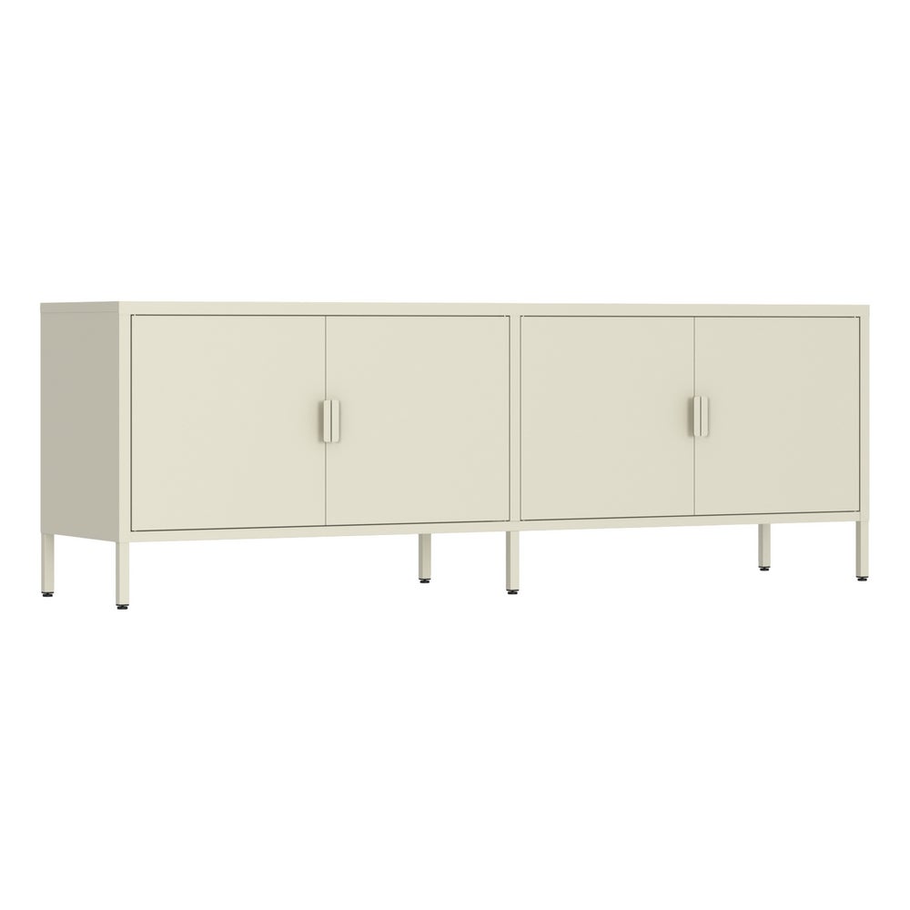 Mueble de TV metálico color marfil, 162 x 40 x 57 cm | Leroy Merlin