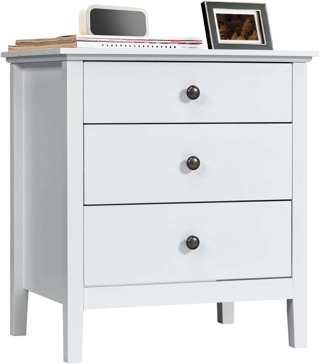 Comodino con 3 cassetti, comodino, per camera da letto, soggiorno, 60 x ...