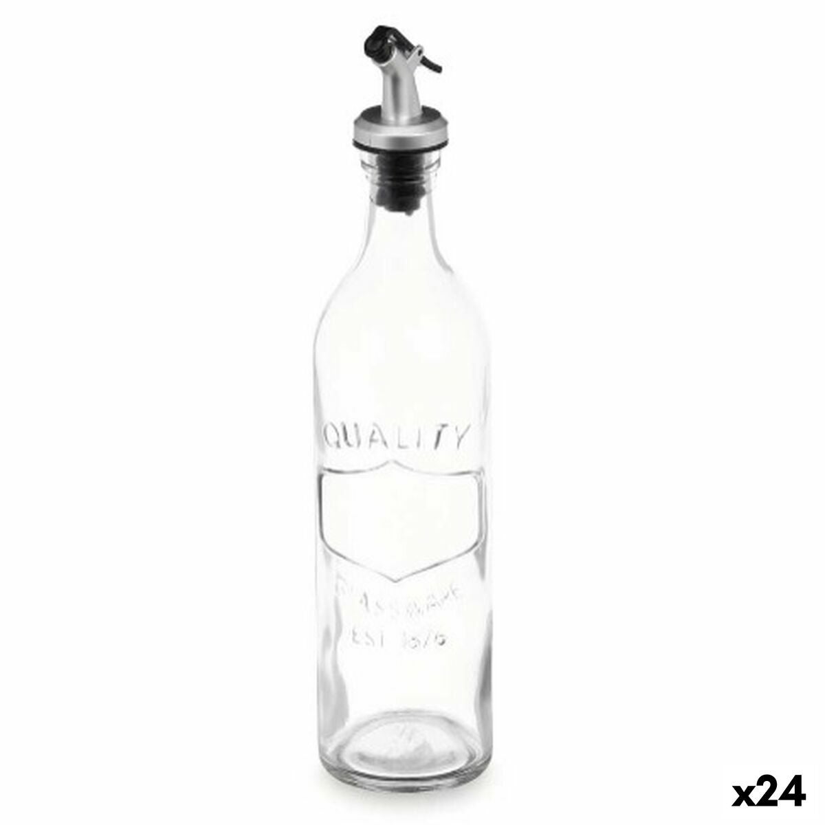 Aceitera Con relieve Transparente Vidrio 500 ml (24 Unidades) | Leroy Merlin