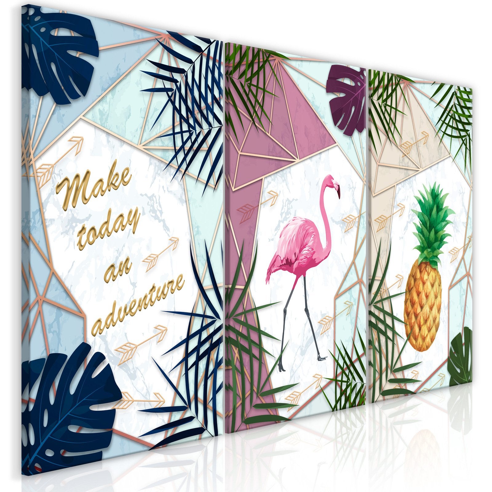 Tableau Tropical Triptych 3 Parties - 120 x 60 cm | Leroy Merlin