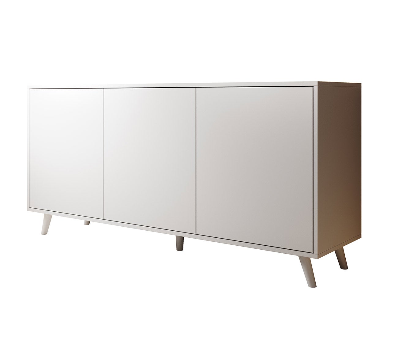 Buffet de salon bas 3 portes | 155x74x41cm | Meuble de rangement ...