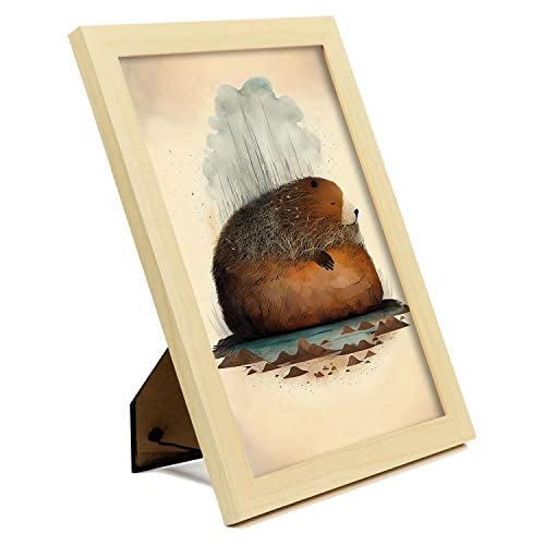 Nacnic Affiche Castor Dans Le Style Précisionnisme Illustrations D ...