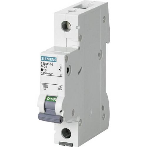Siemens 5SL61106 5SL61106 5SL6110-6 Disjoncteur 1 pôle 10 A 230 V, 400 ...