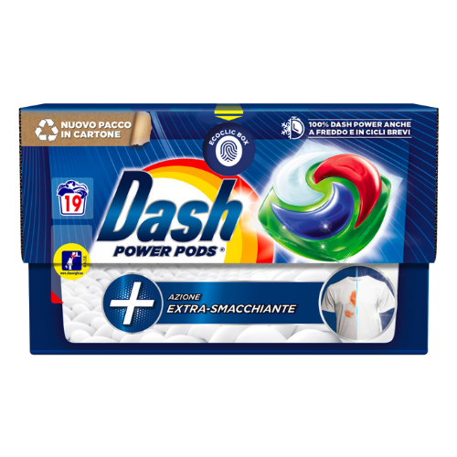 Dash power pods extra smacchiante detersivo bucato lavatrice - 19 ...