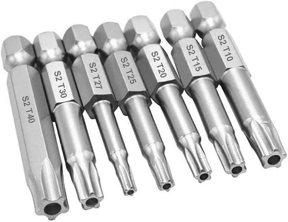 2 Set 7pcs Hex Tige Torx Étoile 5 Points de Tournevis à Embouts T10-T40 ...