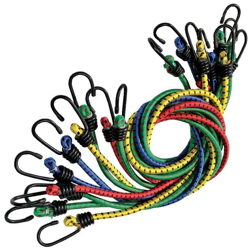 Cordón elástico con gancho, paquete de 10, 80 cm (color) | Leroy Merlin