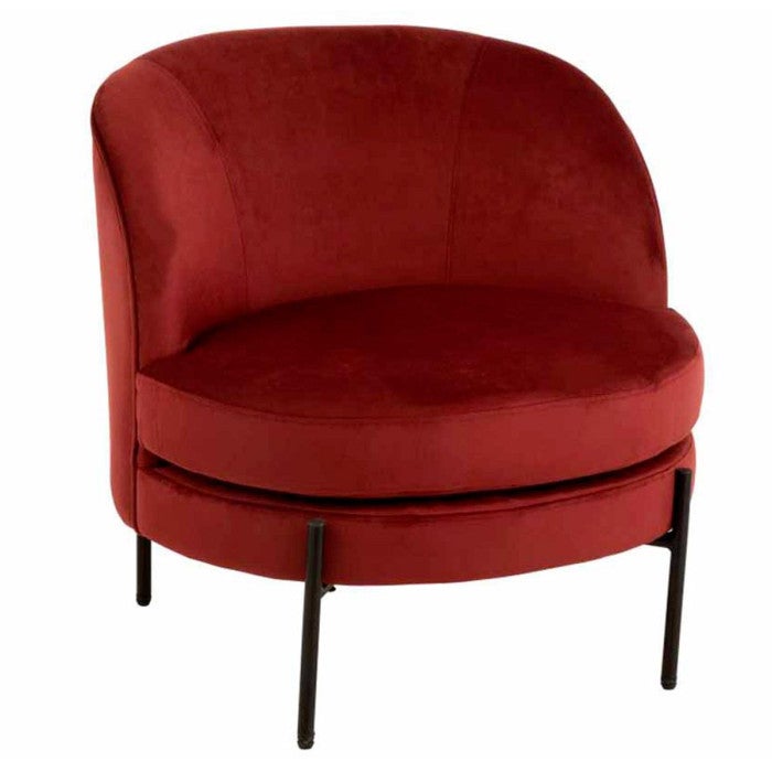 Fauteuil Lounge Design "Jula" 71cm Rouge | Leroy Merlin
