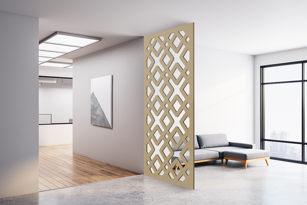 Cloison de séparation bois FLAT MDF claustra L.100xH.180xE.1.9cm ...