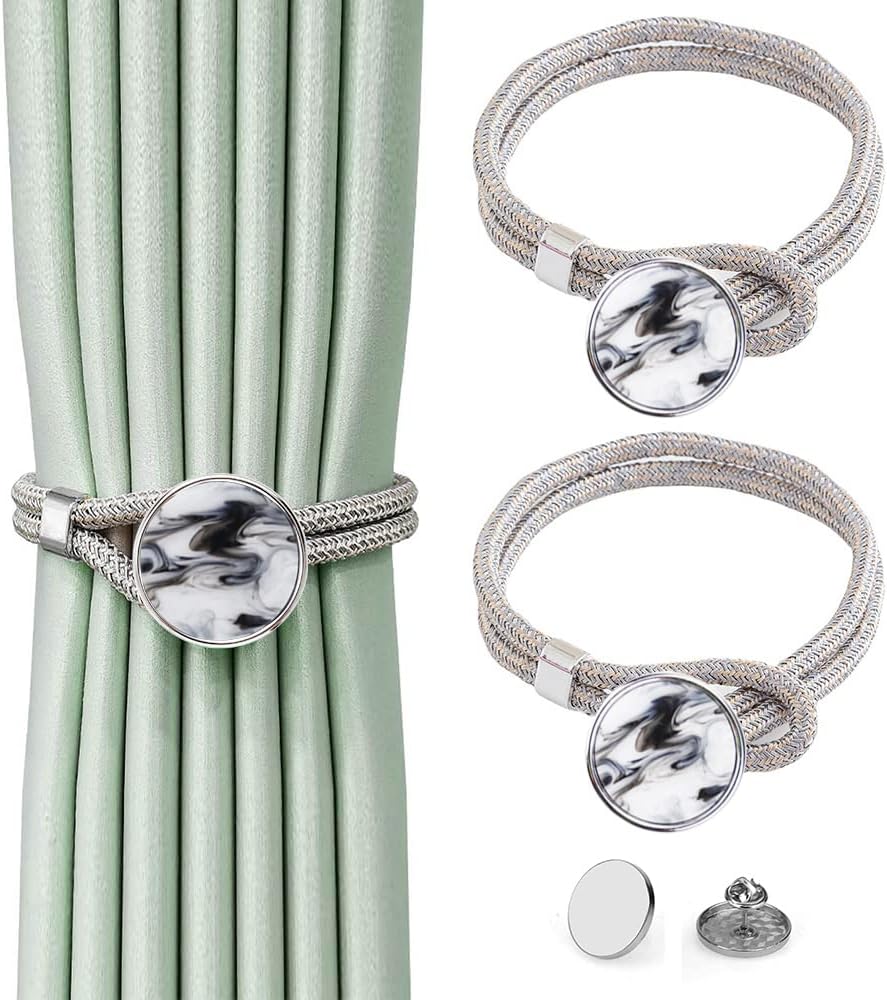 Paquet de 2 Embrasses à Rideaux Boucle de Rideau Décorative Tissage à ...