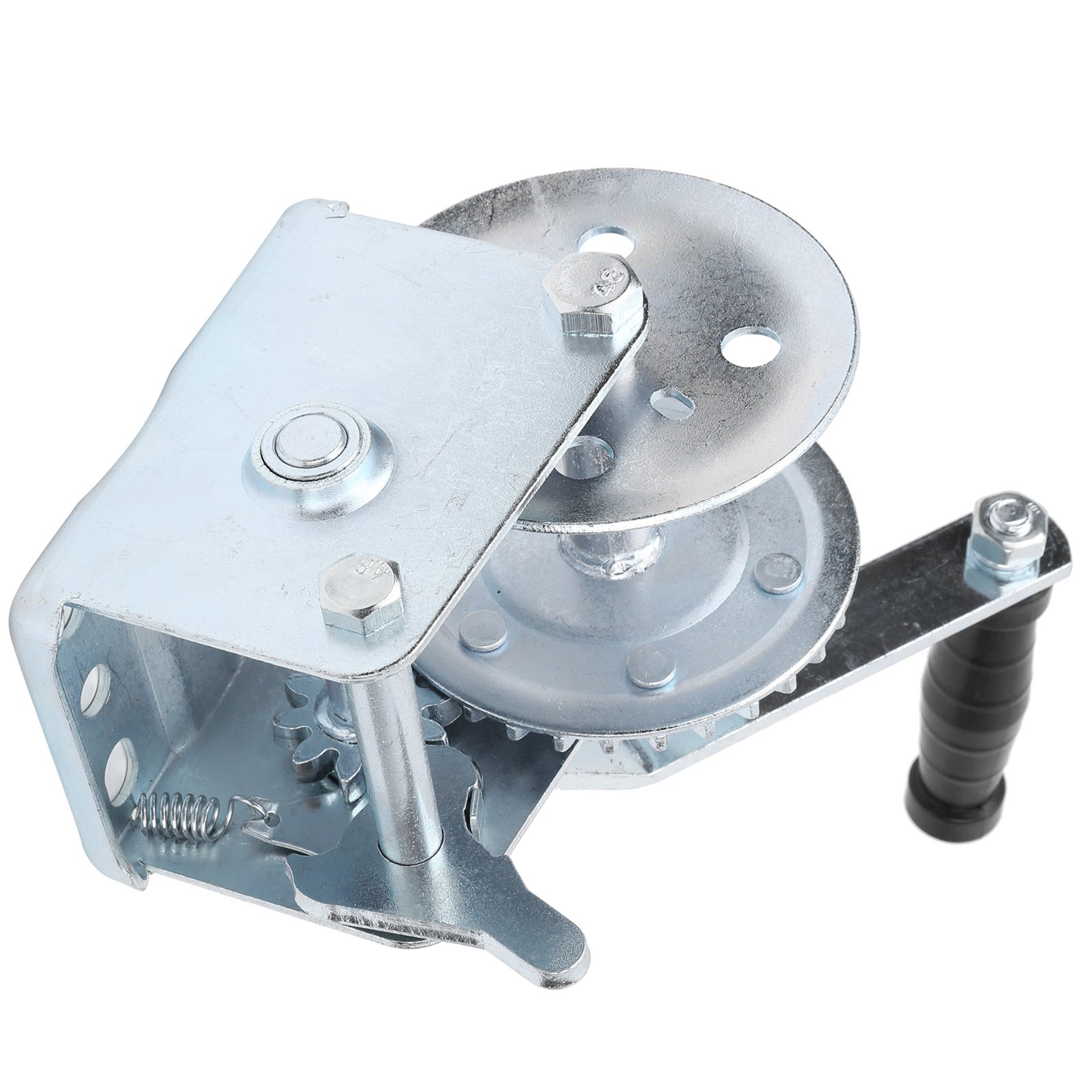 600LBS métal remorque Capstan Handcranking Winch Empty Bracket ...