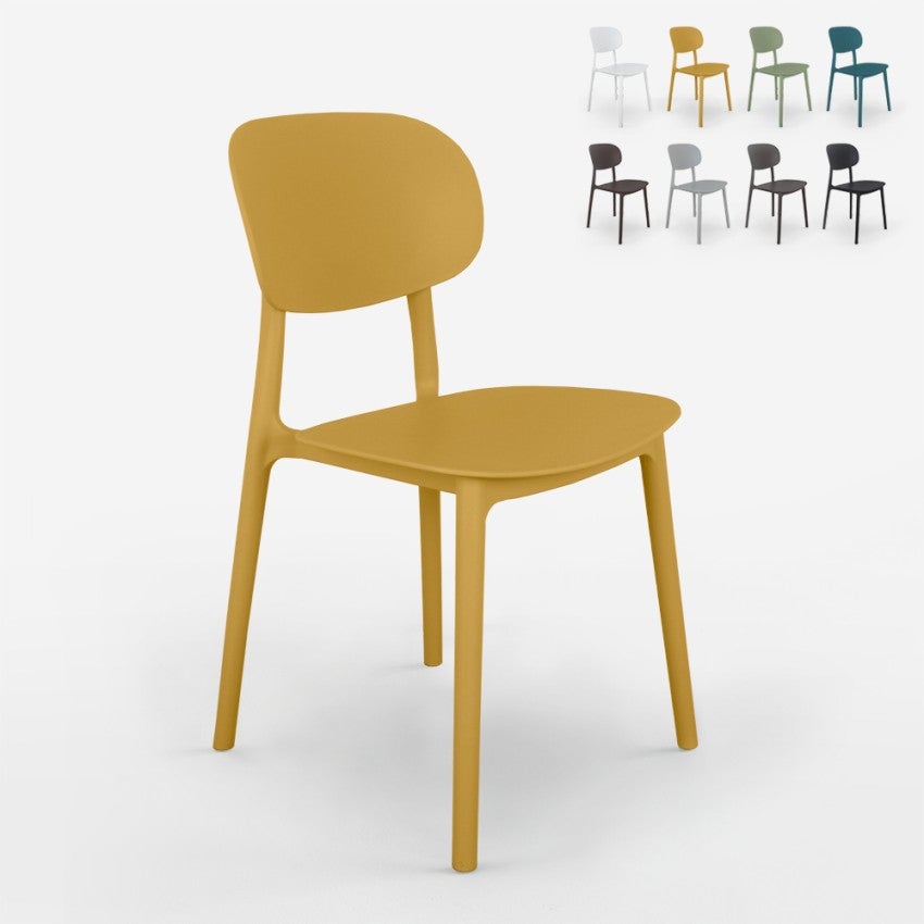 Chaise de jardin sans coussin Nantes en Polypropylène Jaune | Leroy Merlin