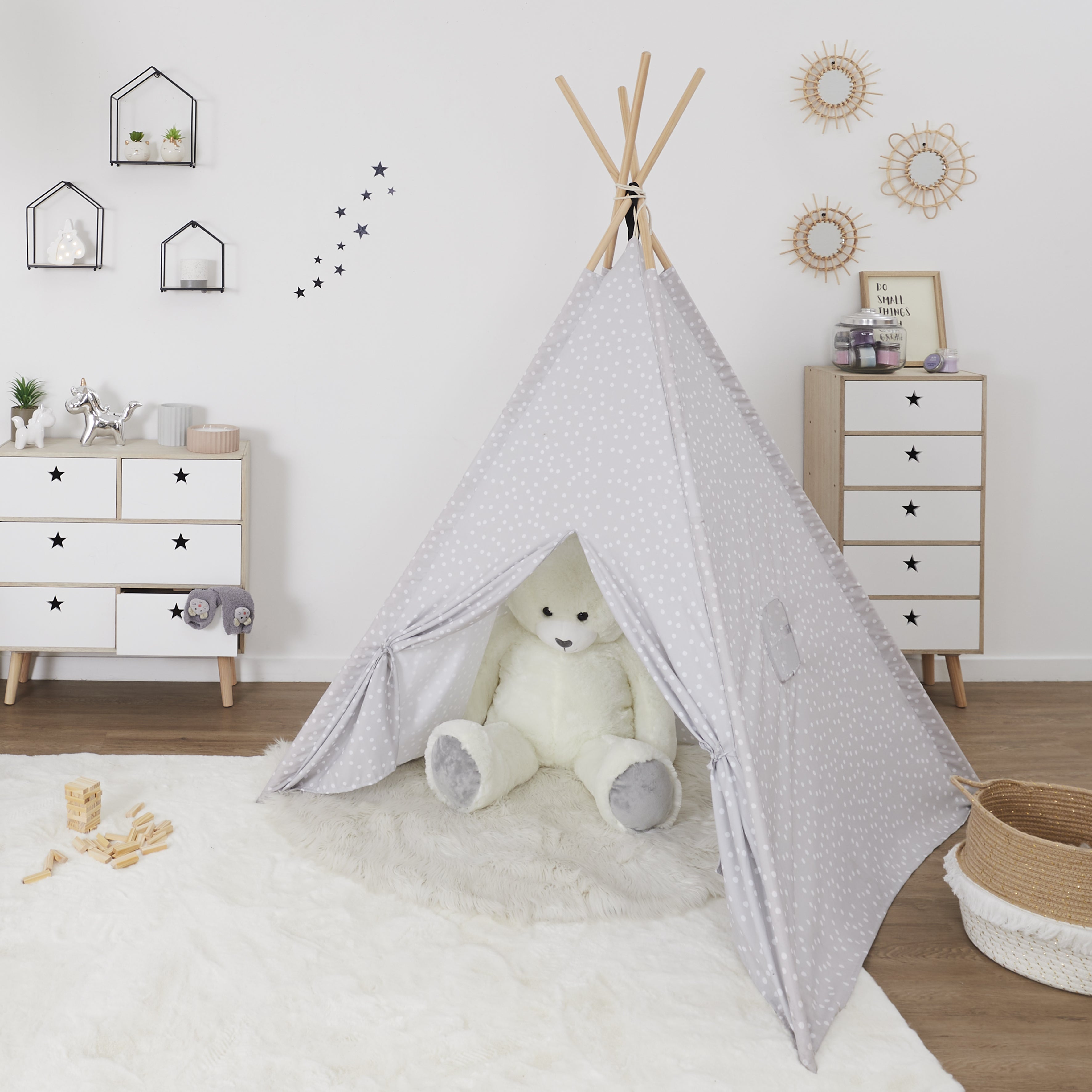 Tipi - Home Deco Kids - Multicolore - H160 X L120 X P120 Cm | Leroy Merlin