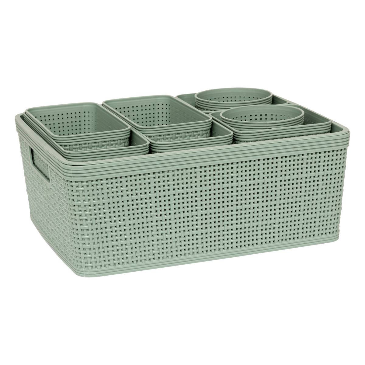 10 paniers organisateurs Vert - 5five | Leroy Merlin