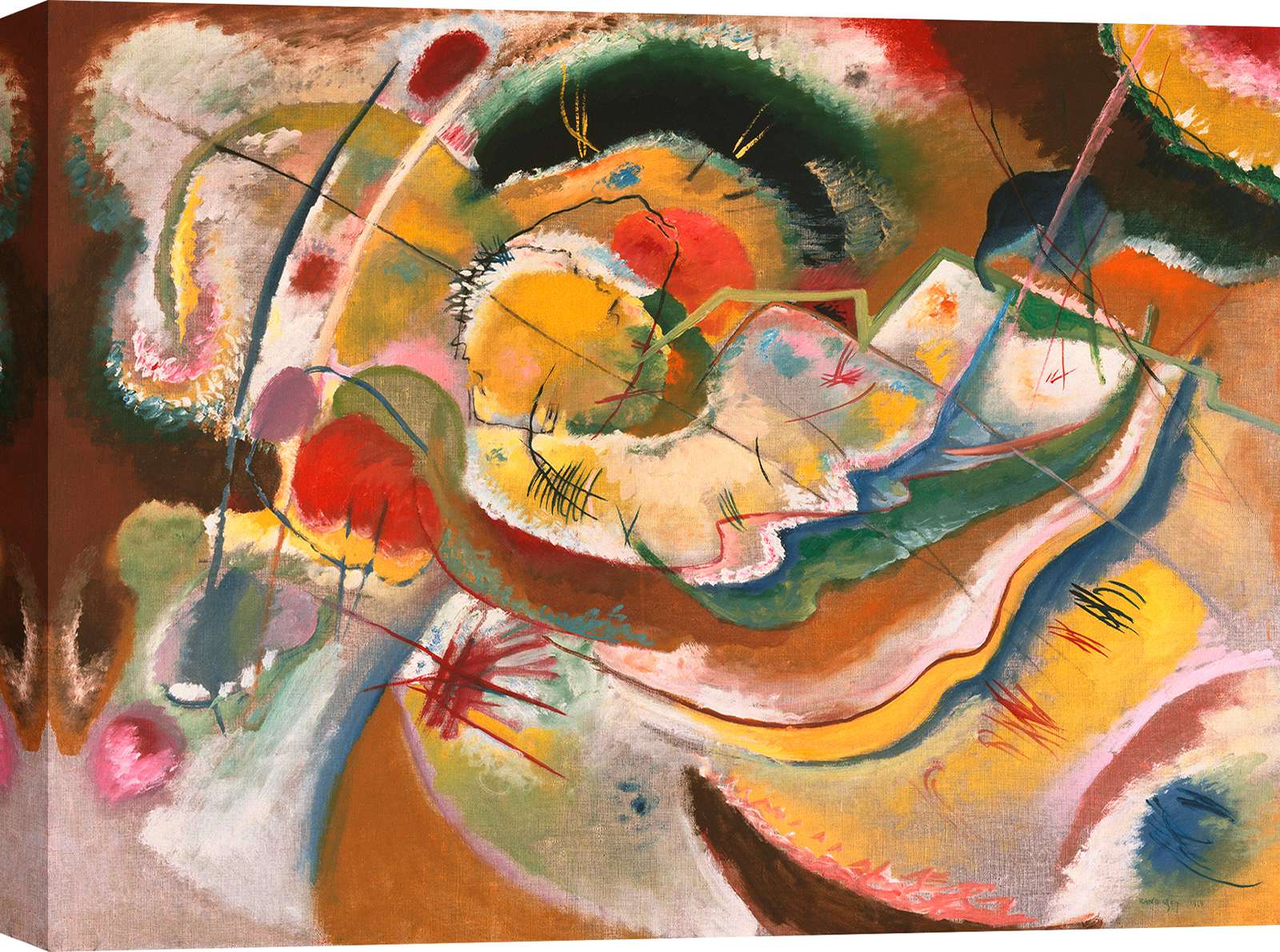 Quadro su tela - Wassily Kandinsky, Little Painting with Yellow ...