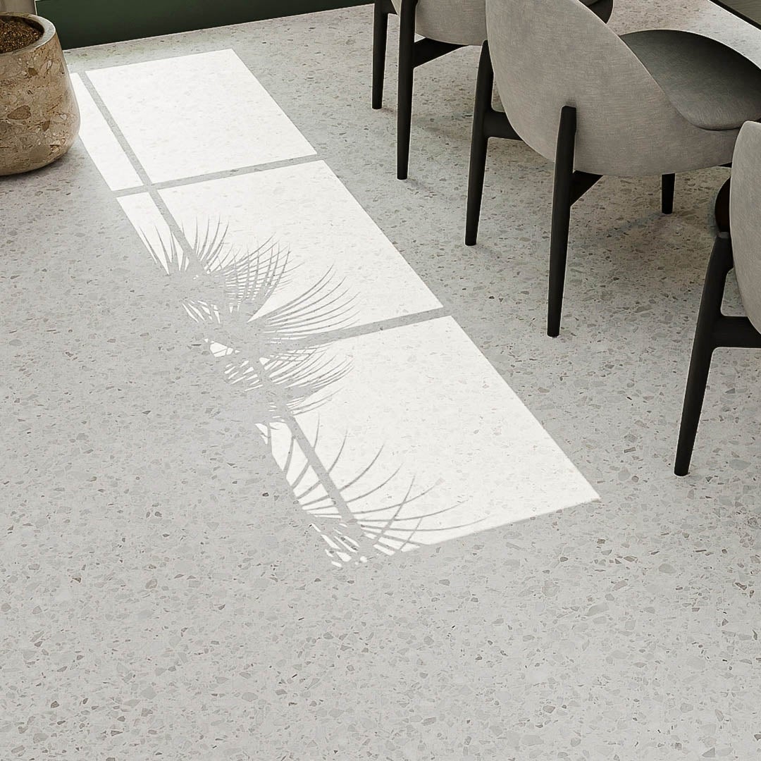 Terrazzo Venezia Bianco - Baldosas 60x60 cm 9 mm - AVE 5000 60x60 MATT ...