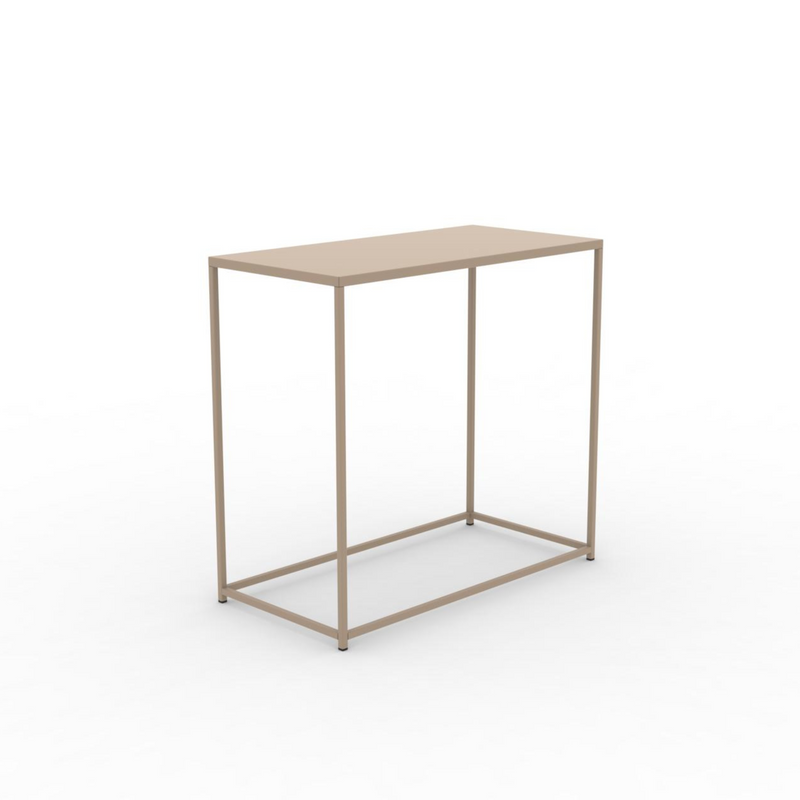 Table de jardin console en métal "Daisy" 40x80 cm 75h Beige | Leroy Merlin