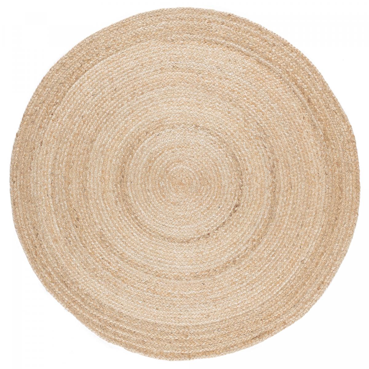 Tapis jute Ø180cm rond tissé beige EMBOW | Leroy Merlin