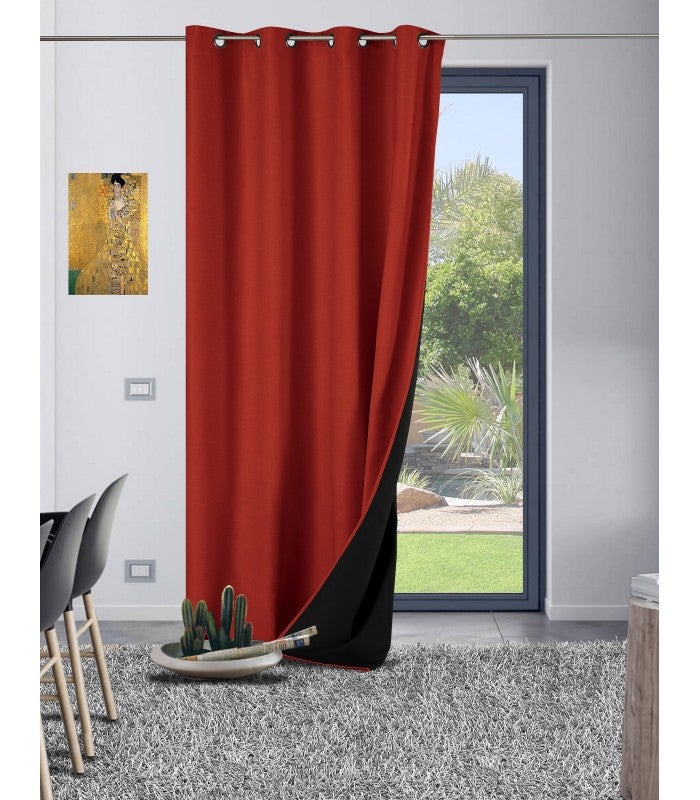 Rideau thermique aspect velours "Galena" - 140x260cm - Rouge | Leroy Merlin