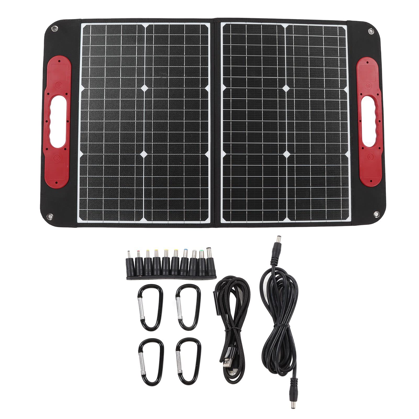Kit de panel solar de 60 W y 18 V, panel solar plegable portátil de ...