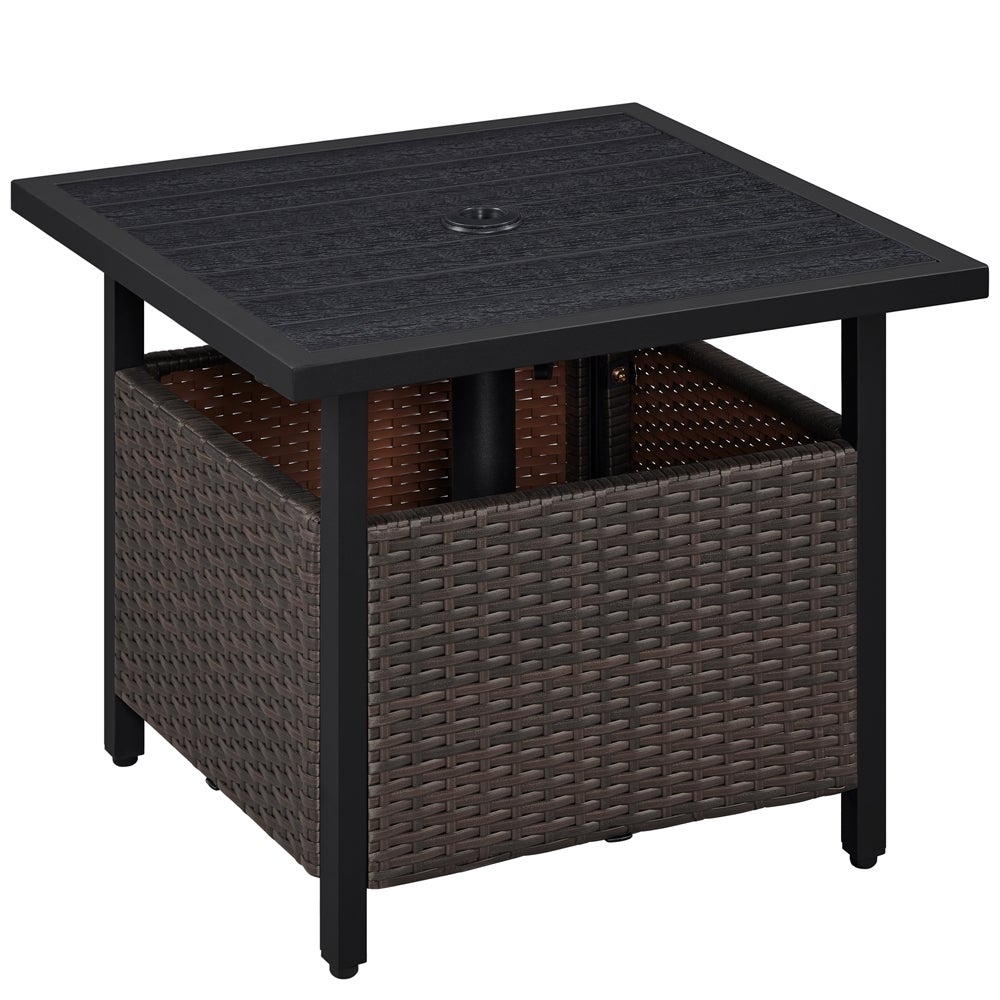 Yaheetech Table de Jardin en Résine Table Basse de Patio en Polyrotin ...