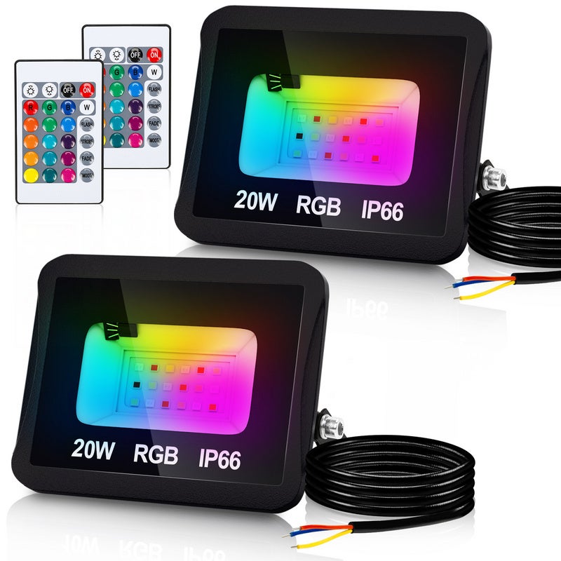 Proyector LED de color RGB interior/exterior, proyector LED RGB IP66 ...