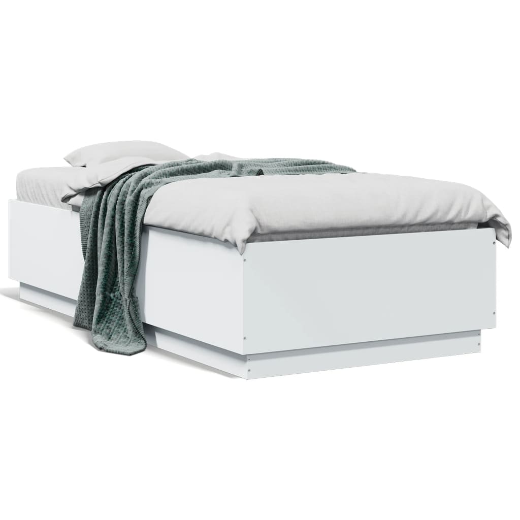 Cama individual | Cama para adultos | Estructura cama con luces LED ...