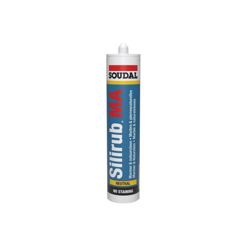 Silirub MA - Mastic silicone spécial neutre - Soudal - Cartouche de 310 ...