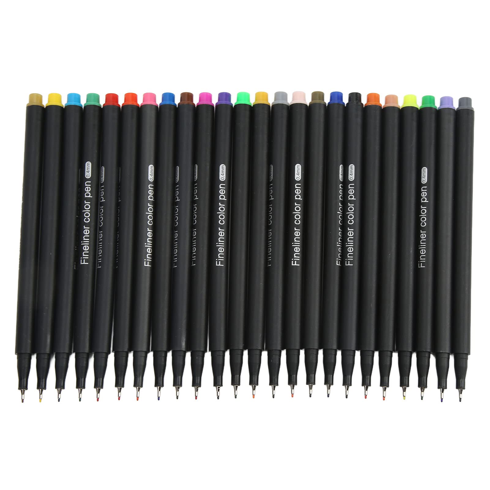 Lot de 24 stylos à pointe fine de 0,4 mm, 24 couleurs, design aquarelle ...