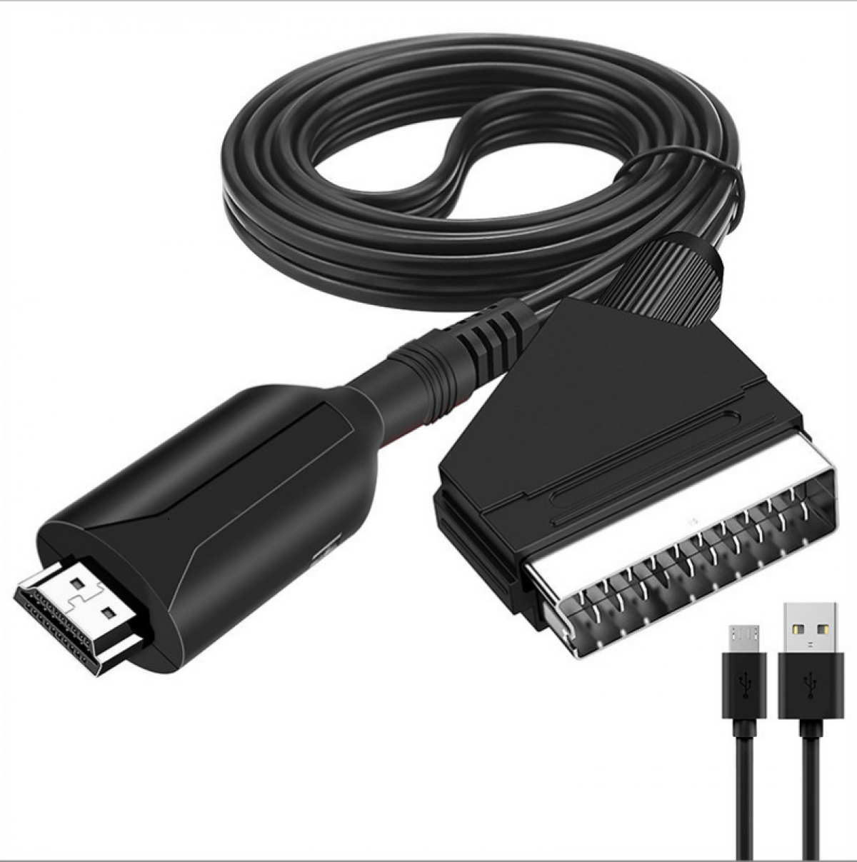 Convertidor de vídeo HDMI a SCART, cable adaptador de audio/vídeo con ...