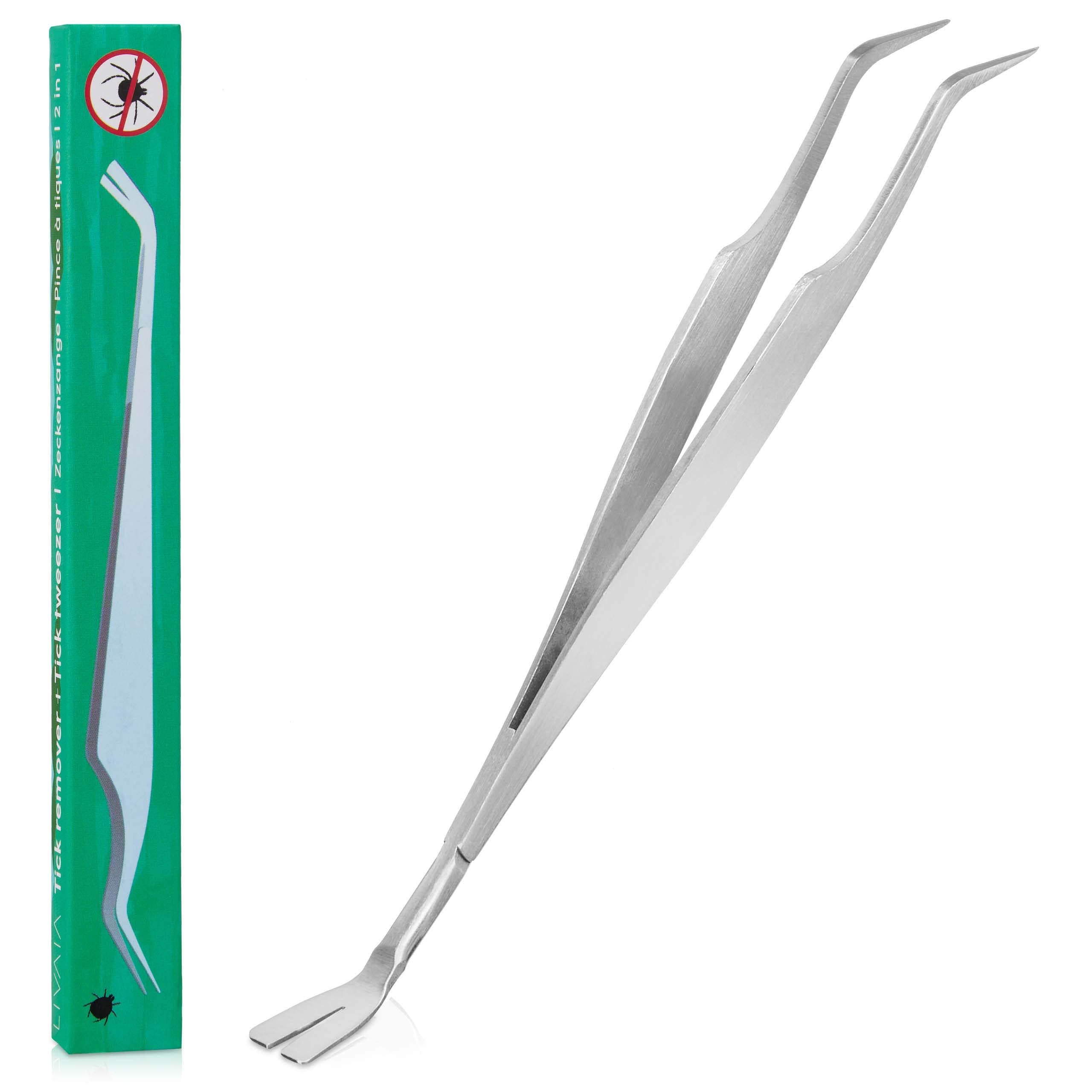 LIVAIA PINCE À TIQUES MÉTAL : PINCE À TIQUES 2 EN 1 EN ACIER INOXYDABLE ...