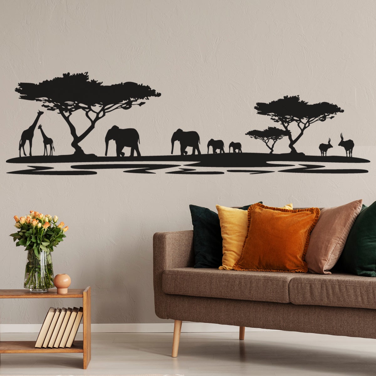 Sticker Mural - Afrique - Noir - 127x446 cm | Leroy Merlin