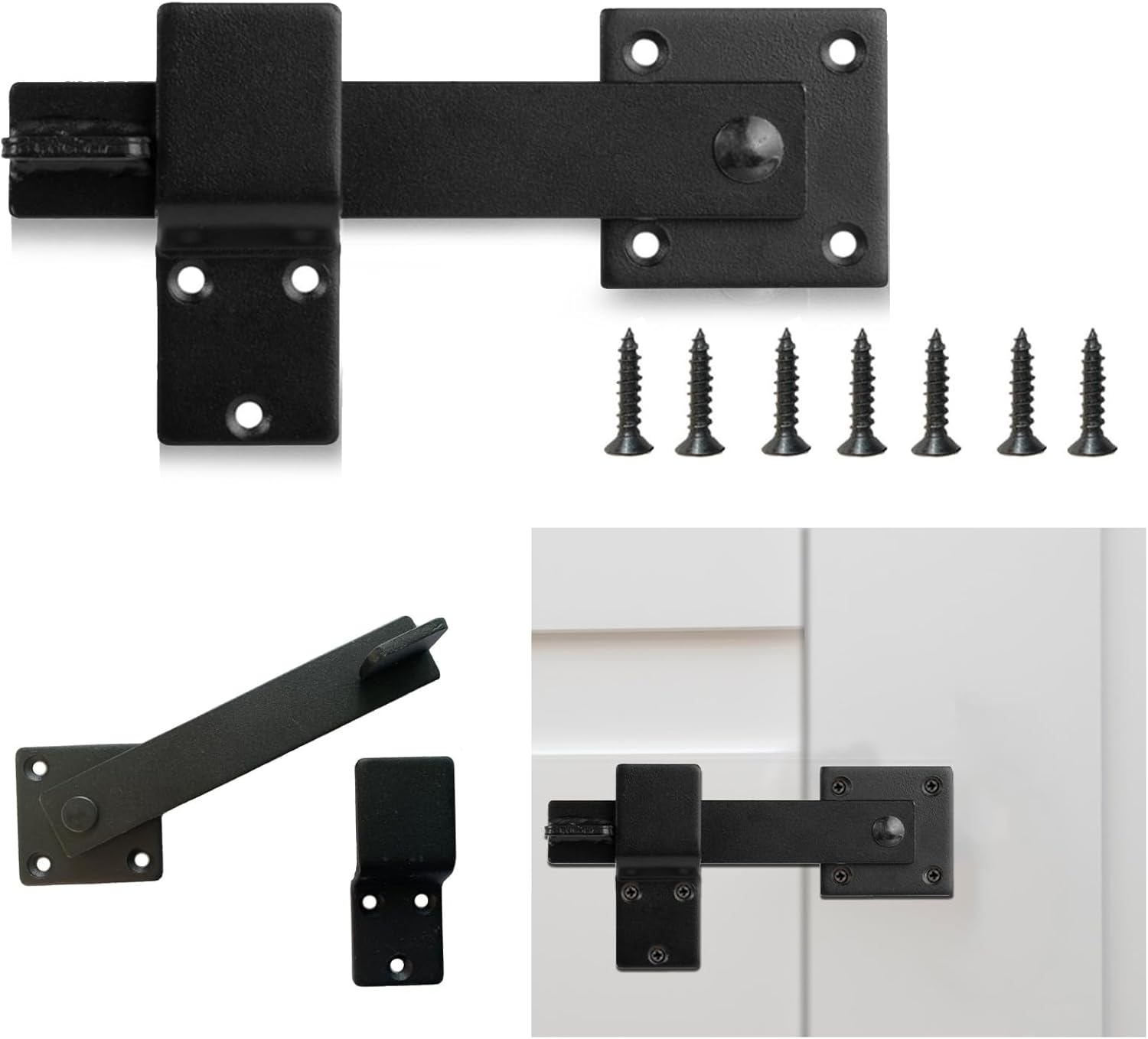 Loquet Porte, Verrou Porte Exterieur Grand Verrou de Porte Avec vis ...