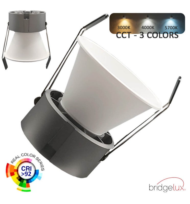 Encastré Circulaire Blanc LUMIS, 6W-9W-12W, Ø88x78mm, 1300lm, IRC>92 ...