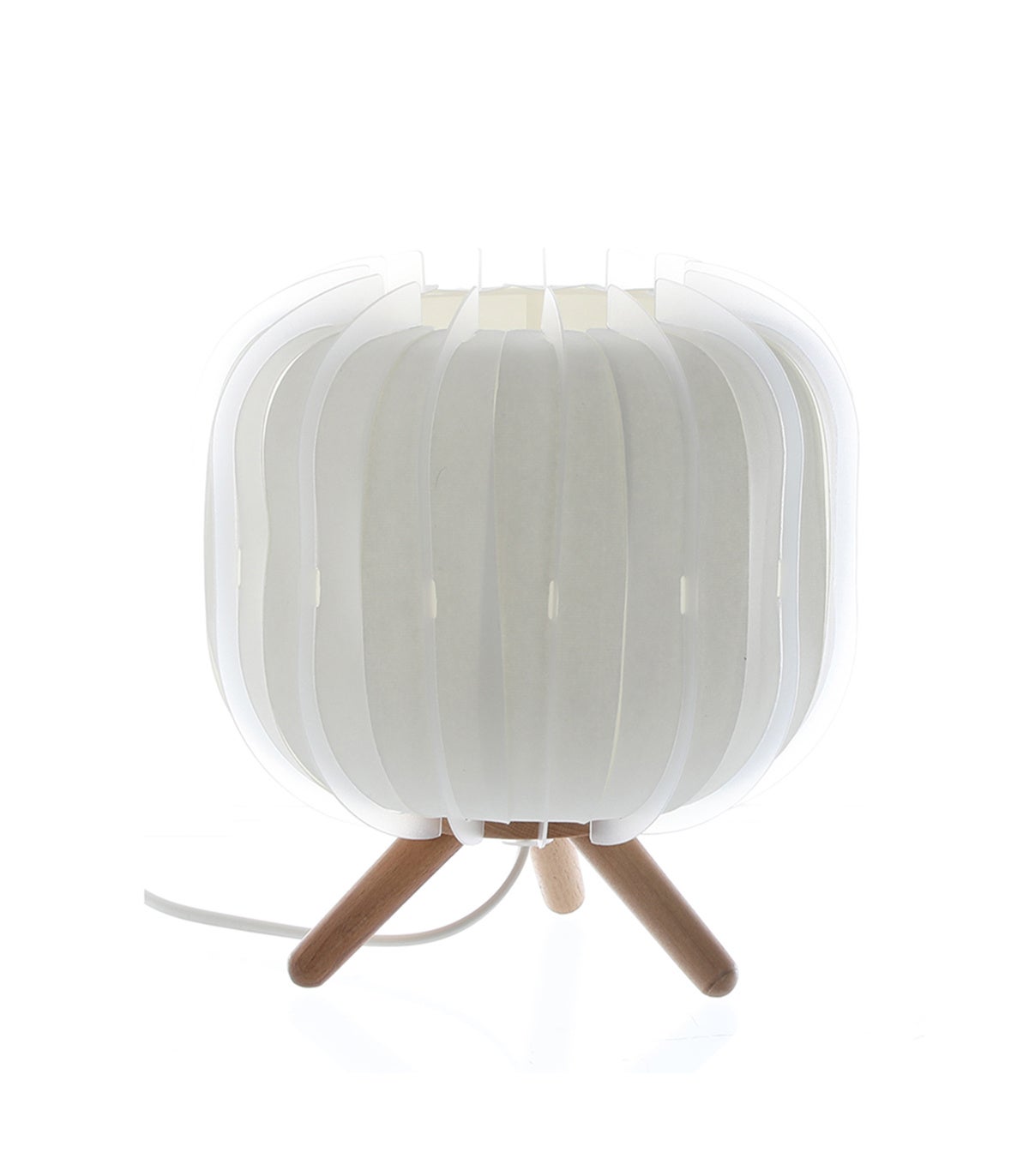 Lampe klara blanc, polypropylène, h. 20 cm, e14 | Leroy Merlin