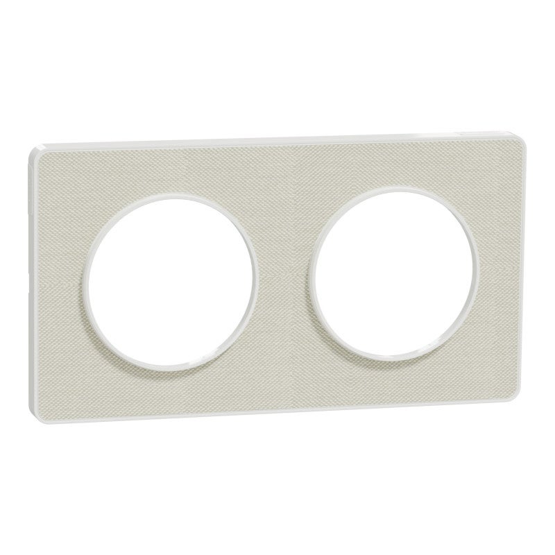 Plaque 2 postes Kvadrat Odace Touch Schneider Electric - Horizontal ...