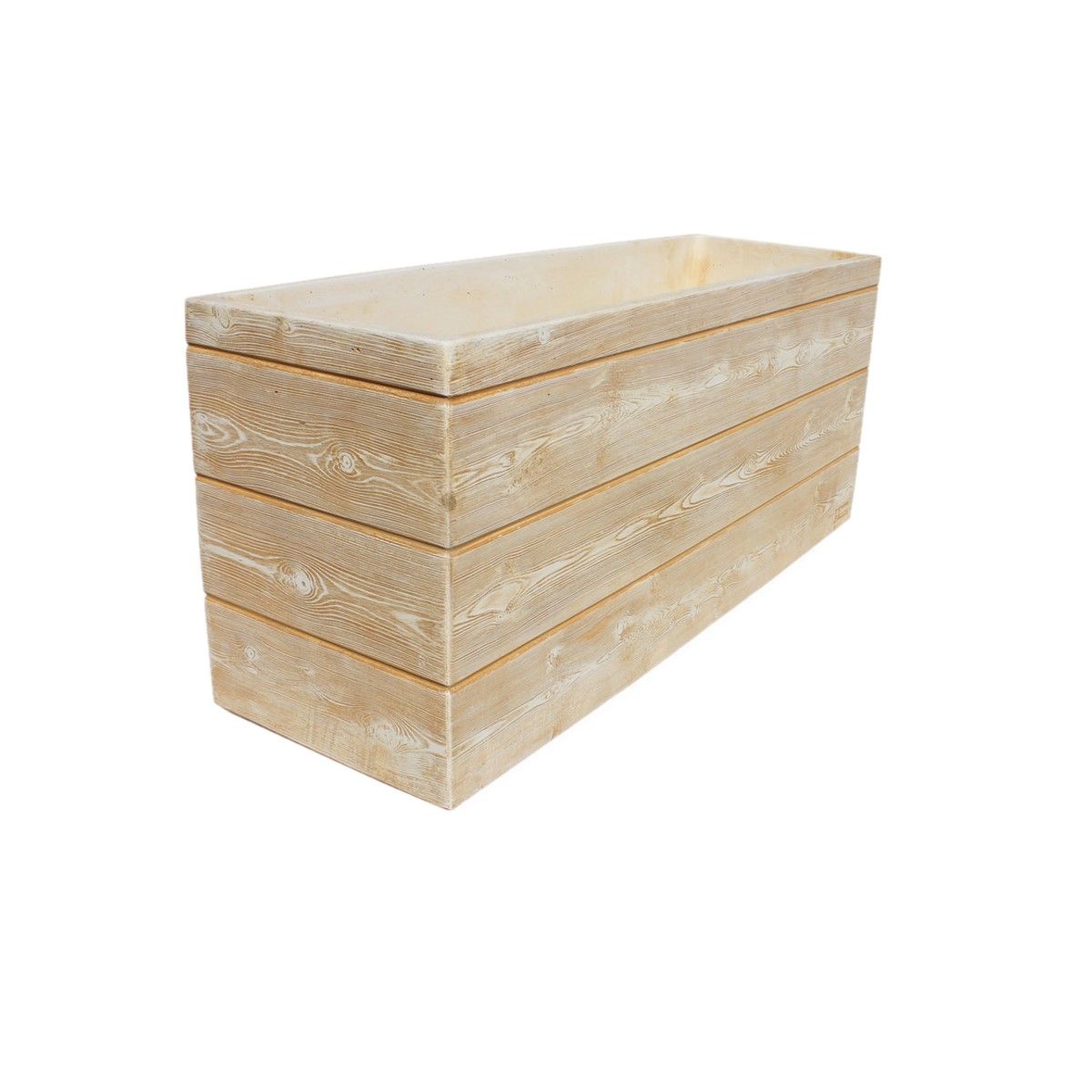 Jardinière BOIS 90X40X48cm. en Béton Pierre allégé. Ocre | Leroy Merlin