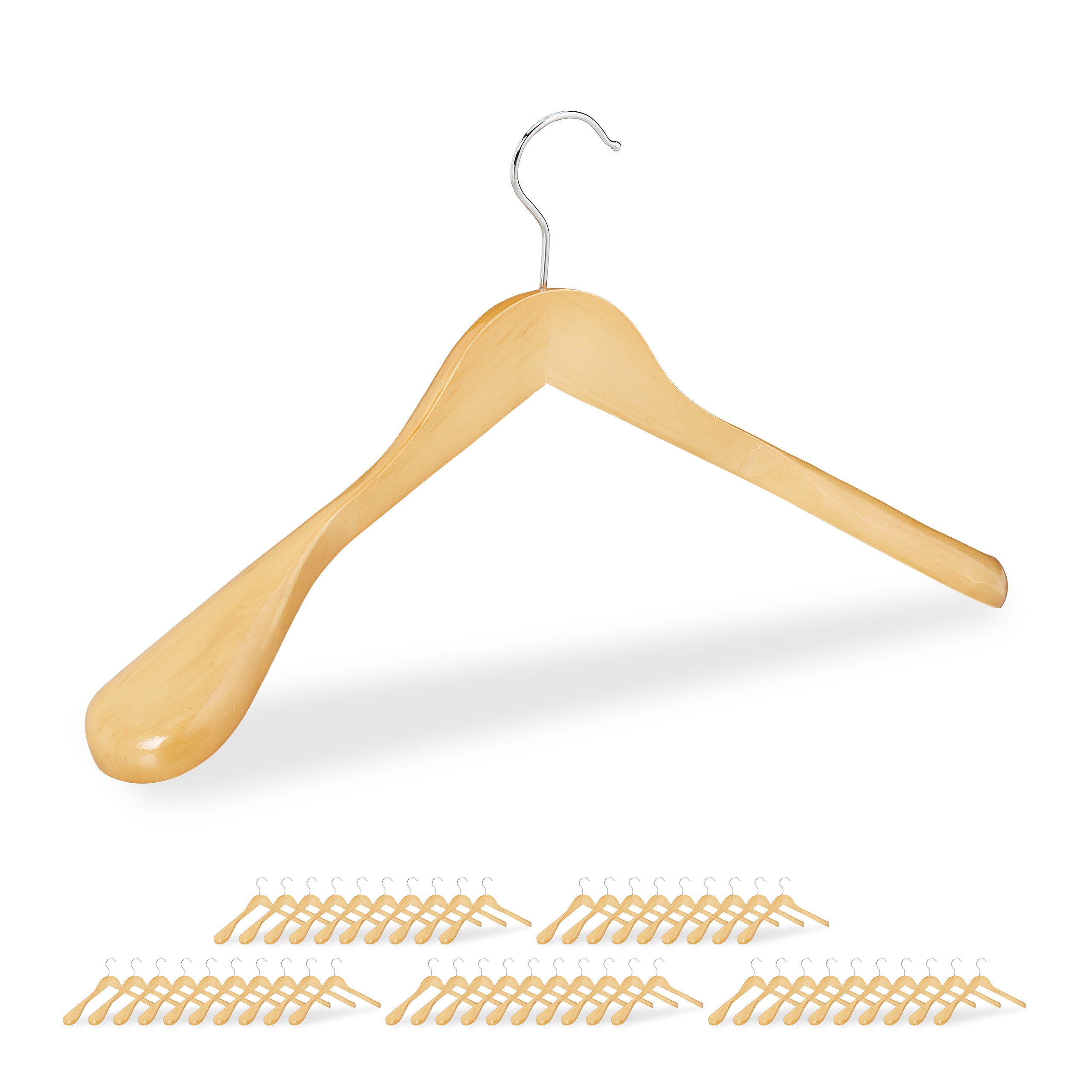 Pack de 50 Perchas Traje Anchas, Para Chaquetas, Abrigos o Vestidos ...