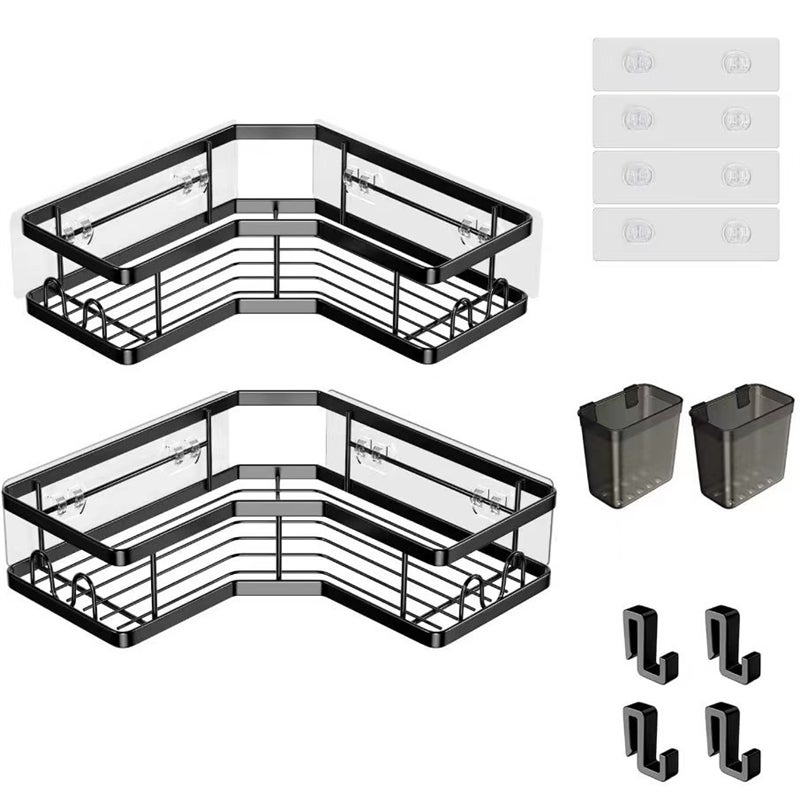 Triangle en fer pour salle de bain Organisateur d'angle Montage mural 2 ...