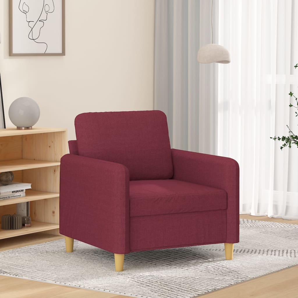 VidaXL Sillón de tela rojo tinto 60 cm | Leroy Merlin