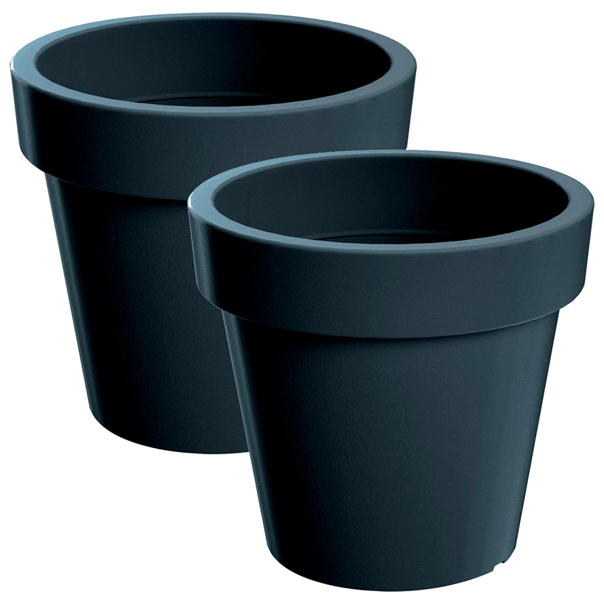 Lot de 2 pots de fleurs en plastique - LOFLY - | Leroy Merlin