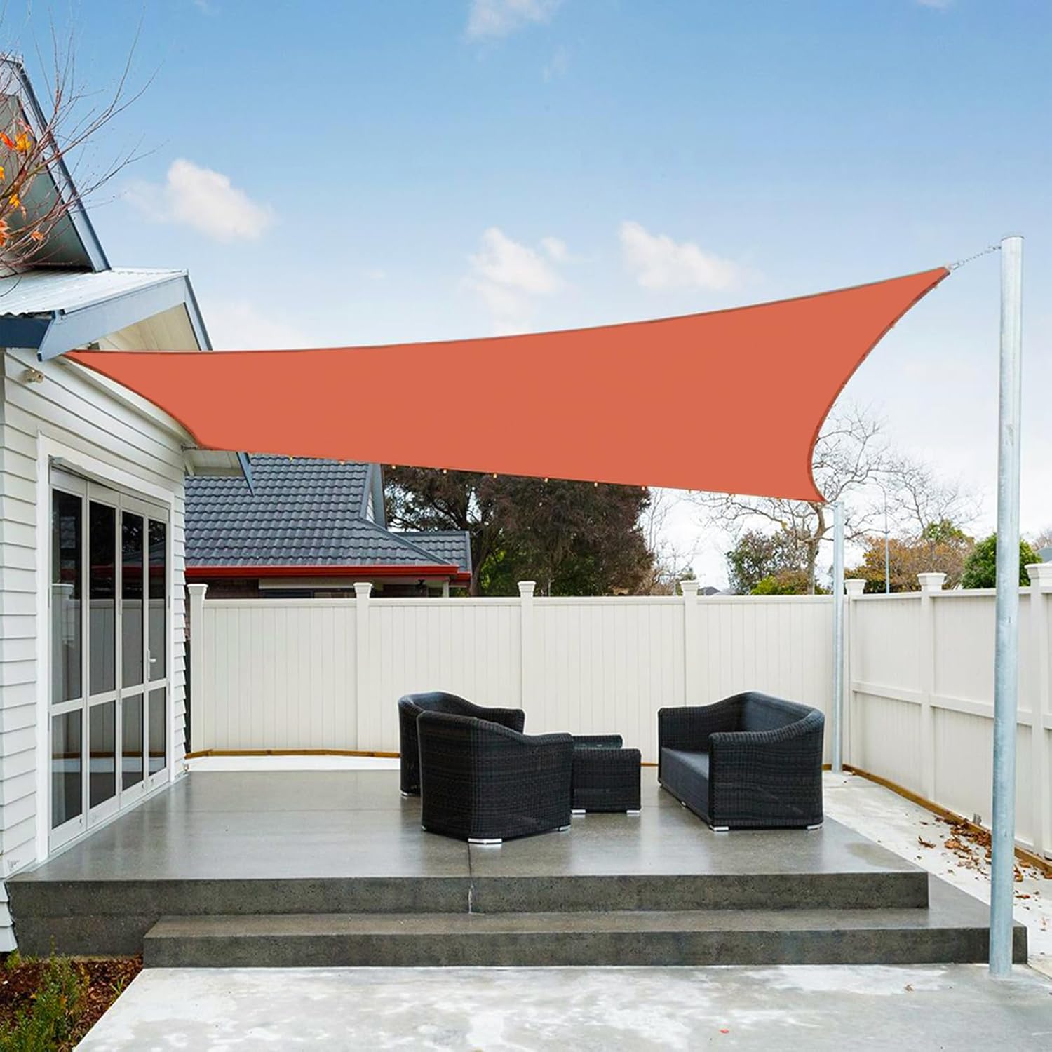 Voile d'ombrage rectangulaire imperméable 2 x 3 m, protection UV pour ...